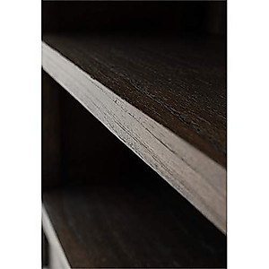 BOWERY HILL Coastl Styled Wooden Bookcase in Black Wash Finish