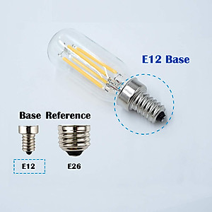 OPALRAY T8(T25) Mini Tube LED Bulb, 4W Dimmable, 400Lm 40W Incandescent Equivalent, Candelabra Bulb E12 Base, 2700K Warm White Soft Lighting, Clear Glass Small Tubular Tip, Pack of 5