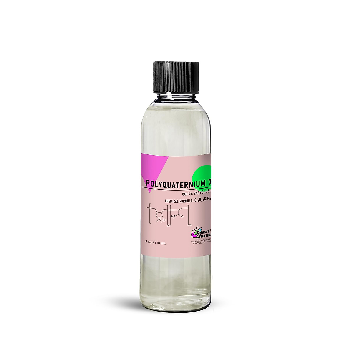 Talsen Chemicals Polyquaternium-7 Conditioning Polymer for Cosmetic Formulations Excellent Scalp Conditioner, Smooth, Frizz-Free Hair with Enhanced Moisture Retention (4 Ounce / 118 mL)