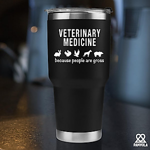 Veterinary Medicine Because People Are Gross Veterinary Gifts Vacuum Insulated Stainless Steel Tumbler Veterinarian Vet Animal Doctor Pet Lover Graduation Birthday Christmas Anniversary Mug (30 oz)