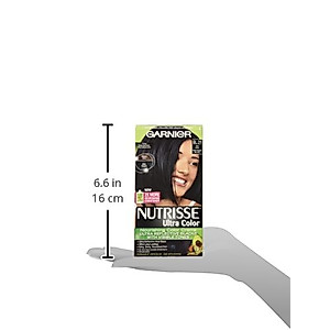 Garnier Hair Color Nutrisse Ultra Color Nourishing Creme, BL21 Reflective Blue Black (Blackberry Mojito) Permanent Hair Dye, 1 Count (Packaging May Vary)