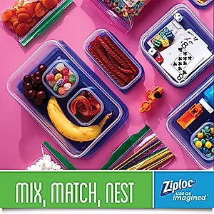 Ziploc Container with One Press Seal, Large Rectangle, 2 ct