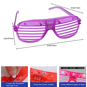 Zaaaslsm 40 Pack Led Glasses,Light Up Glasses,Glow Glasses Glow In The Dark Party Supplies Suitable For Kids/Adults, Rave neon Flashing Party For Birthday Mardi Gras New Year's Eve Party Decoration