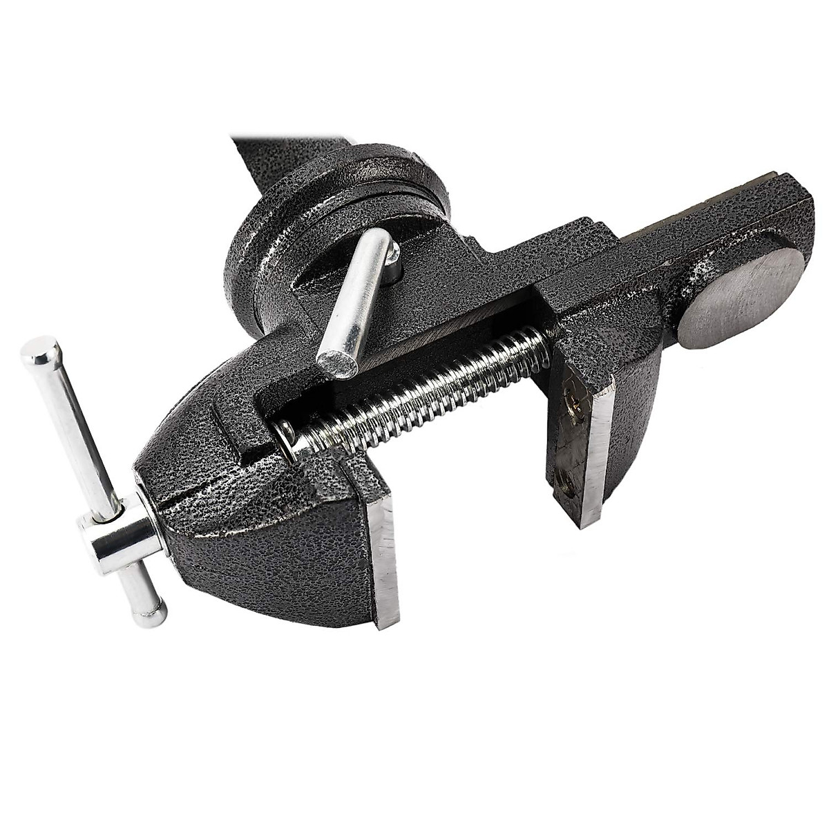 HighFree 3 Inch Small Bench Vise, Home Table Vise, Clamp-On Vise 360 Degrees Rotating Universal Clamp Units Vise for Workbench (Black)
