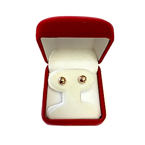 14k Rose Gold Hammered Finish Ball Stud Earrings, 7mm