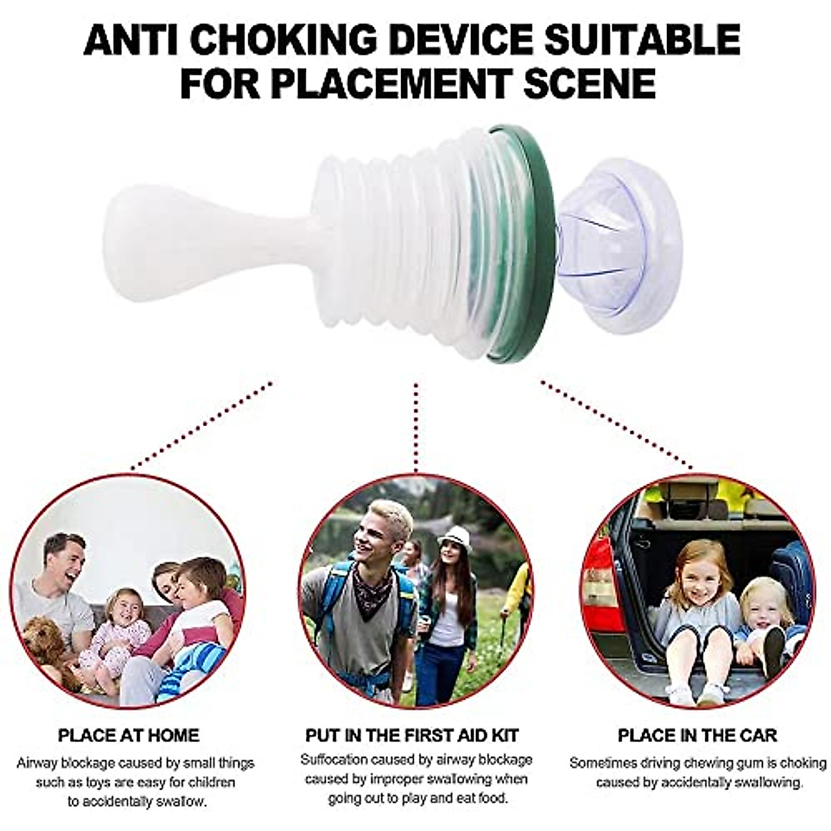 Choking Emergency Device Rescue Device, CPR Training Suction Anti Choking Device CPR for Kids and Adults -Portable Suction Anti Kit Choking First Aid Anti Choking Device First Aid Device (1PC/Yellow)