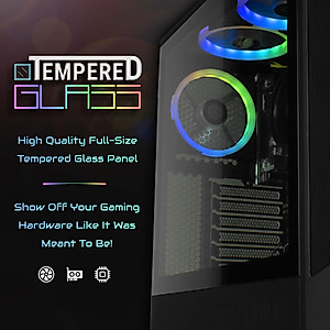 Periphio Reaper Gaming PC Computer | AMD Athlon 3000G | Radeon Vega 3 iGPU (2GB) | 500GB SSD (Solid State) | 16GB DDR4 RAM | HD 1080p Gaming | Windows 10 Home Gaming Desktop (Athlon 3000G)