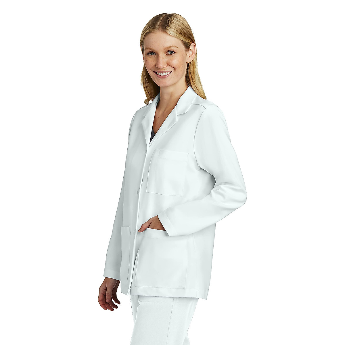 Custom Embroidered Womens Medical Laboratory Coats - Add Your Name or Text - Long Sleeve 3-Pocket Consultation Coats