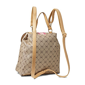 Anne Klein Ring Logo Backpack w/Varsity Stripe Pink One Size