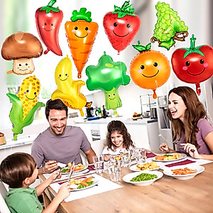 Vegetable Balloons Fruit Foil Balloons, 10 Styles Fruit and Vegetable Balloons for Wedding Baby Shower Party Supplies