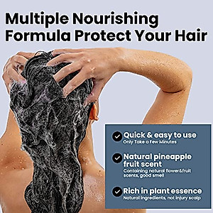 MOHOPE Black Shampoo for Grey Hair 30ml x 10Pcs | Revolutionary Instant Hair Dye | Semi Permanent Magically Only 10 Minutes Last 30 Days | Safe Natural Ingredients