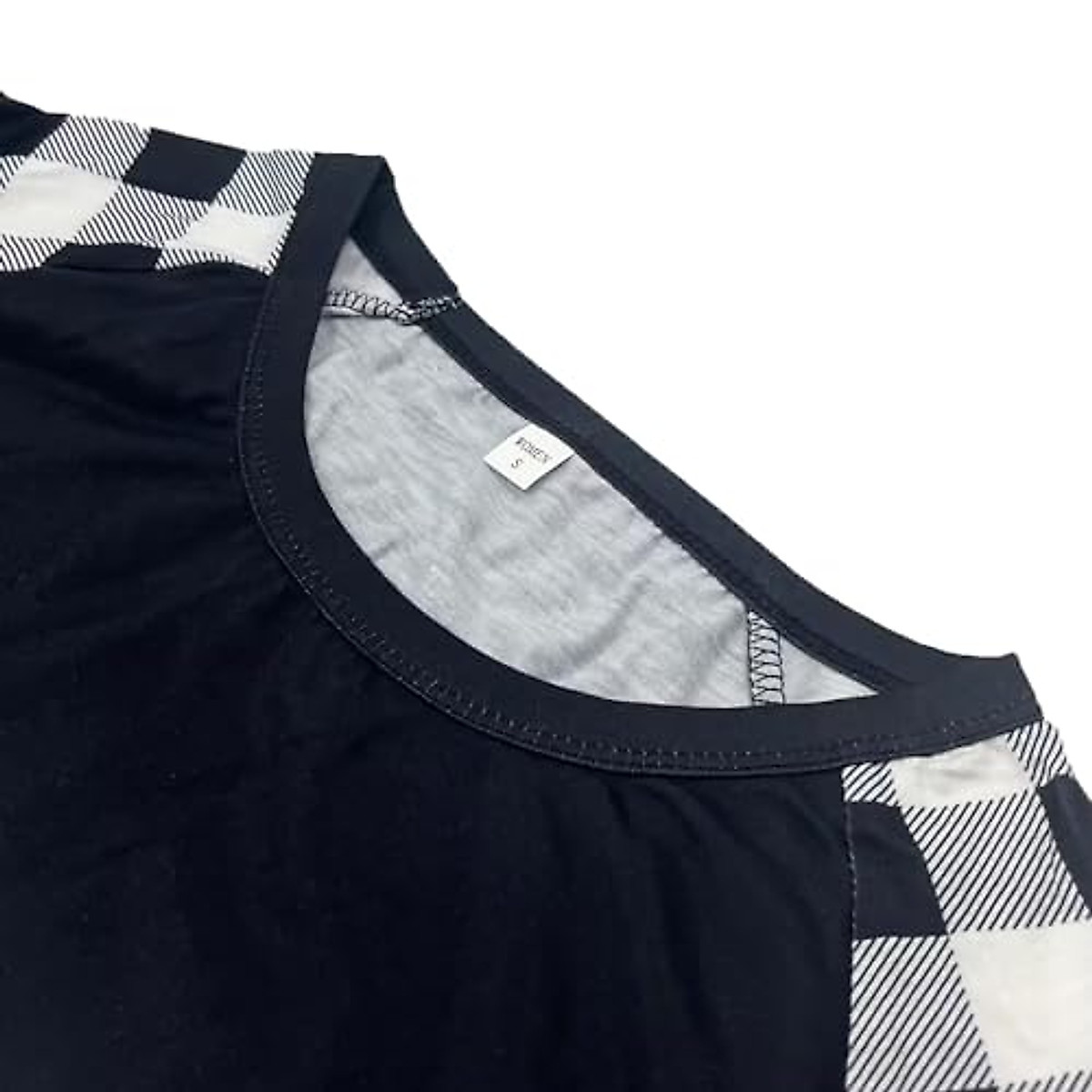 Women Black White Plaid We Are Family Christmas Pjs Matching Sets Xmas Holiday Pajamas for Adult Kids Baby Dog Xmas Family Sleepwear Home Loungewear M