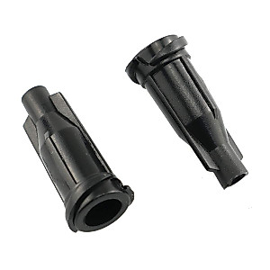 E-outstanding 200-Pack 17mm Industrial Dispensing Needle Tips Cap with Luer Lock for Storing Glue and Adhesives, Black