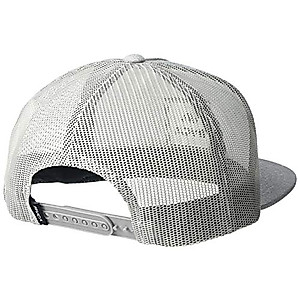 RVCA Men's Adjustable Snapback Mesh Trucker Hat, Grey, ONE Size