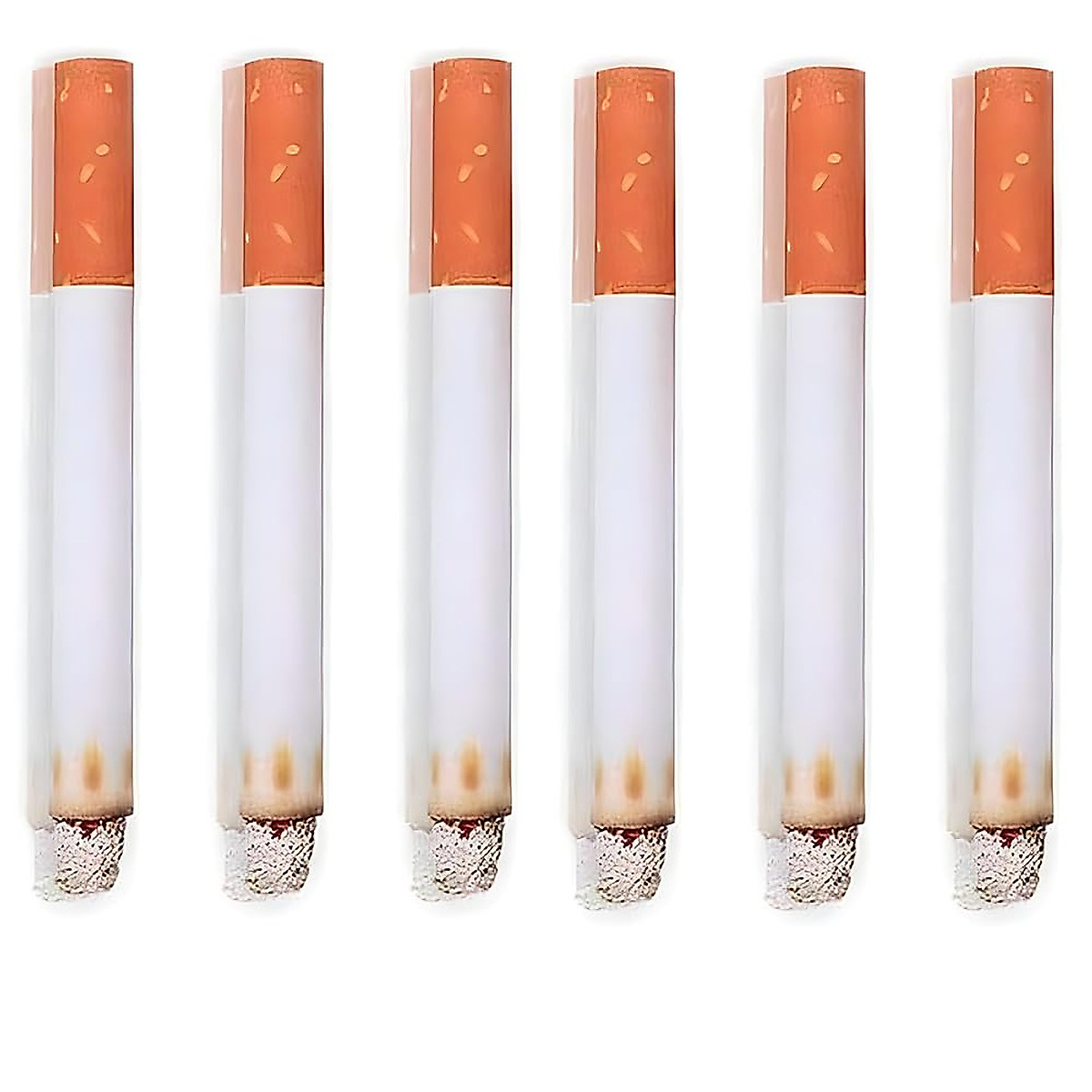 Fake Puff Cigarettes Costume Accessory - 3.25", 6 Count - Durable & Realistic - Ideal For Themed Parties & Theatrical Performances