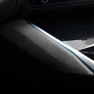 Toworldit 2pcs/Set Alcantara + ABS Gear Box Panel Cover Side Trim Sticker Compatible with BMW 3 Series G20 G28 2020-2023 (Black Gray)