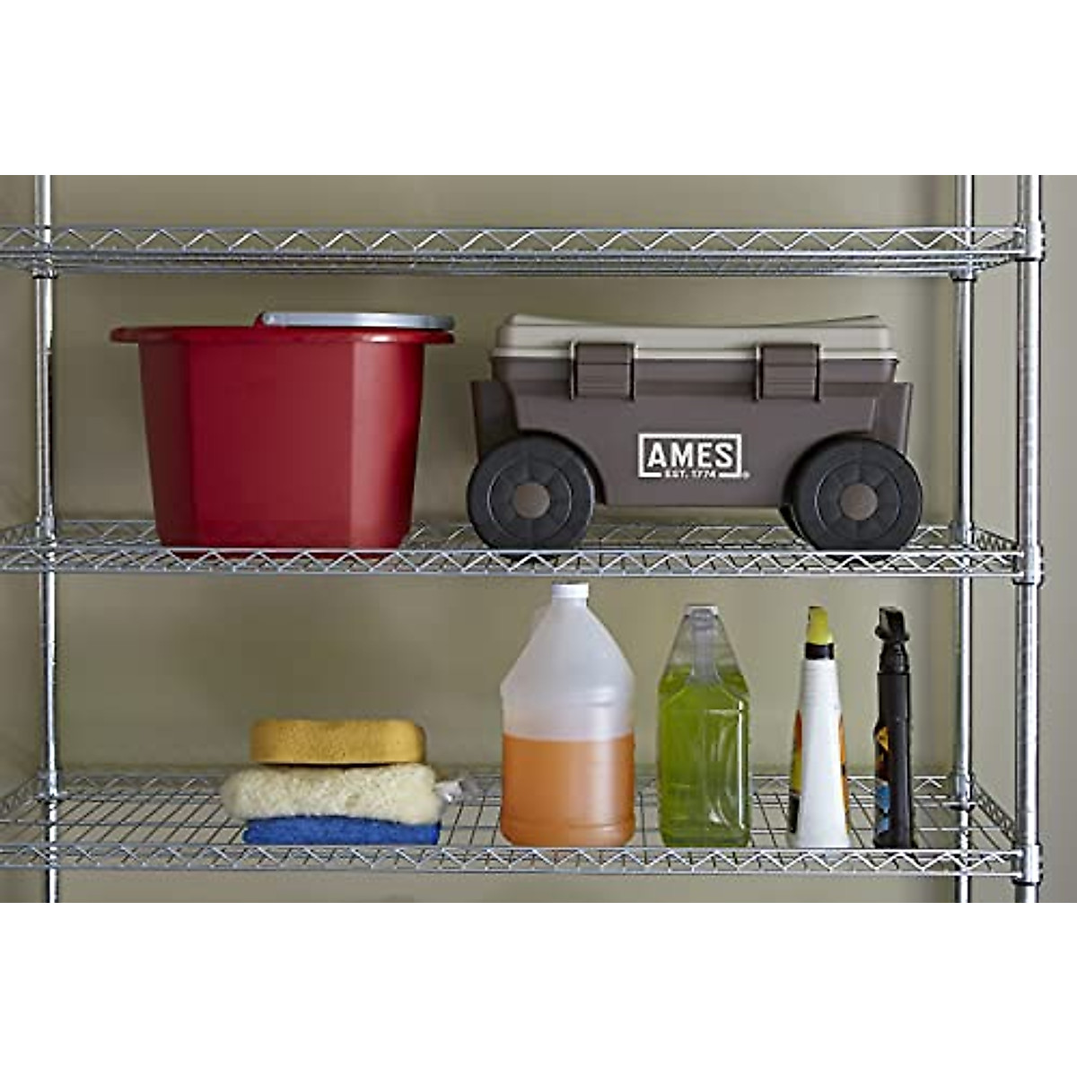 AMES 20213200 Rolling Lawn & Garden Storage Cart