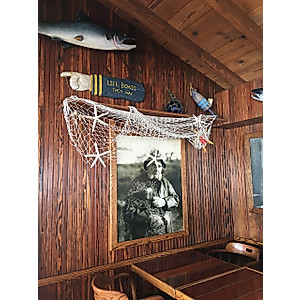 GIFTEXPRESS 2pc Cotton Natural Fish Net Decoration for Hawaiian Party, Pirate Party, Mediterranean, Fishman, Nautical, Mermaid, Fishnet and Beach Party Accessories Décor,