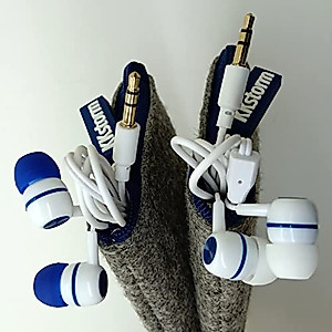 KKstorm Kids Headphones for School Kids: Kids Wired Headphones Wired Earphones Wired for Kids Earphones for Kids Earbuds Wired Headsets in Ear Earbuds in Felt Pouch KK-211 2PACK Blue White