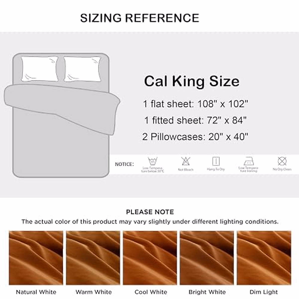 Talasily Linen Sheets California King Linen Bed Sheet 4 Piece Breathable Cotton Bed Sheets, Linen Cotton Blend Sheets for All Seasons- Deep Pockets, Easy-Fit, (California King, Caramel)