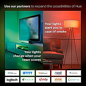 Philips Hue White and Color Ambiance Starter Kit (Older Model, 3 A19 Bulbs and 1 Bridge, Compatible with Amazon Alexa, Apple HomeKit and Google Assistant)