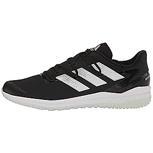 adidas Men's Adizero Afterburner 8 Turf Baseball Shoe, Black/Silver Metallic/White, 11