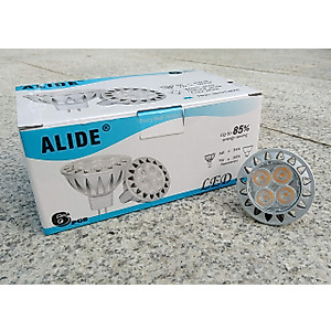 ALIDE MR16 Led Bulbs 5W Replace 20W 35W Halogen Equivalent,2700K Soft Warm White,12V Low Voltage MR16 GU5.3 Bulb Spotlights for Outdoor Landscape Flood Track Lighting,Not Dimmable,450lm,38 Deg,6 Pack