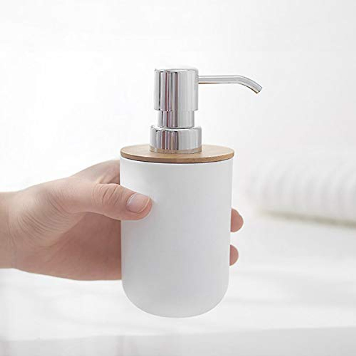 JIANWEI Bathroom Accessory, Bathroom Decor Accessories, Soap Dispenser, Toothbrush Holder, Toothbrush Cup, Soap Dish, Toilet Brush, Ideal for Bath Vanity Countertop Décor(Soap Dispenser)