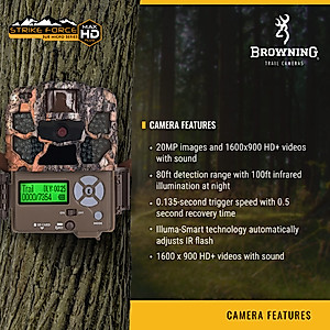 Browning outdoor Trail Cameras Strike Force Max HD Plus BTC, Motion Only