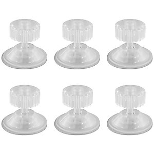 WHYHKJ 6pcs Transparent Strong Screw Nut Pull Suction Cup Long Type Plastic Kitchen Bathroom Window Wall Car Hooks
