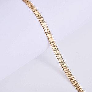 Bomine Flat Snake Waist Belly Chains Dress Shiny Sexy Bikini Body Chains Body Jewelry Nightclub Beach for Women and Girls (Gold), Free sizes