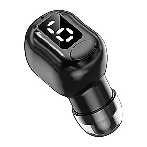 Wireless Earbuds Bluetooth Headset New Mini in-Ear Small Headset Invisible Long Standby Time Sports Driving Earphones with Mic Waterproof (Black)