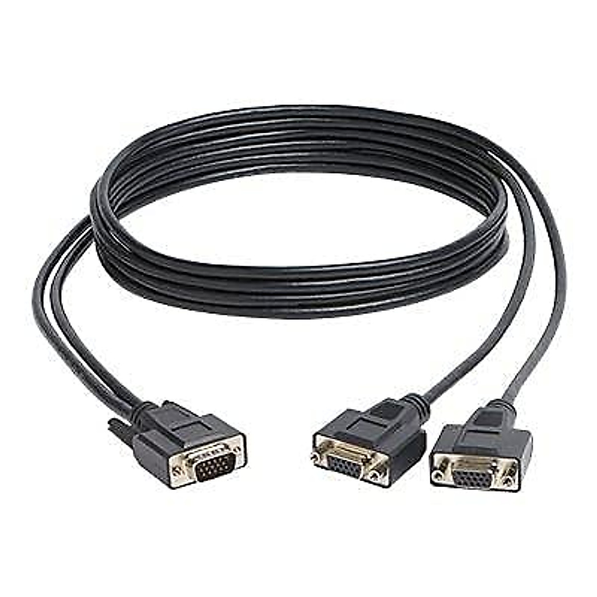 TRIPP LITE P516-006-HR High Resolution VGA Monitor Y Splitter Cable HD15 to 2x HD15 6ft,Black