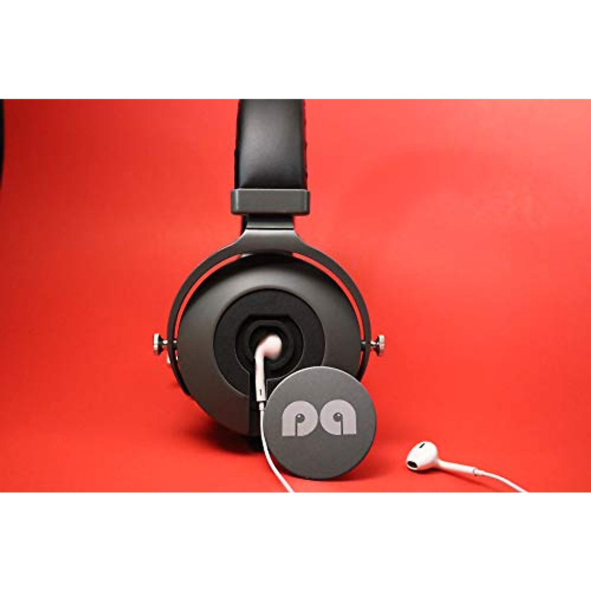 ZaanU Headphones Amplifies Earbuds to Sound Studio-Quality | Hearing Health and Comfort | Compatible with Apple Earbuds | Collapsable | Grey |