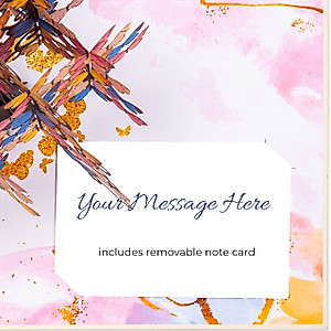 Paper Love Butterfly Tree 3D Pop Up Card, Gift for Birthday, Wedding, Anniversary, Thank You, Get Well, All Occasion or Just Because - 5" x 7" Cover - Includes Envelope and Note Tag