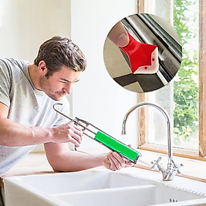 Caulking Tools-Silicone Sealant Finishing Tool Kit Caulk Grout Remover Scraper(Stainless Steel Head) For Kitchen Bathroom And Window (3 in 1) (10Pcs)