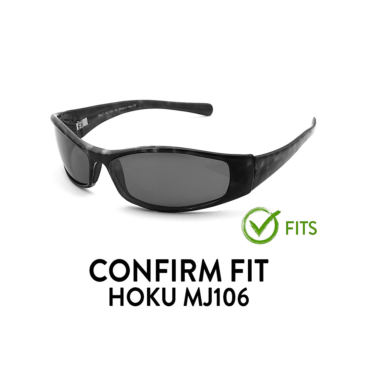 Apex Lenses Polarized Replacement Lenses for Maui Jim Hoku MJ106 Sunglasses (Black)