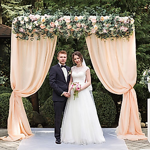 Wokceer 8x8FT Backdrop Stand Heavy Duty Pipe and Drape Kit with Base, Adjustable Square Black Backdrop Stand for Wedding Birthday Party Photo Booth Photography Background Decoration