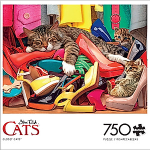 Buffalo Games - Steve Read - Steve Read - Closet Cats - 750 Piece Jigsaw Puzzle for Adults Challenging Puzzle Perfect for Game Nights - Finished Puzzle Size is 24.00 x 18.00