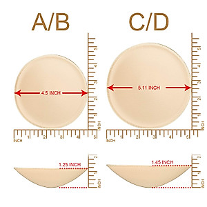 TopBine 3 pairs Round Soft Bra Inserts Pads Removable Sport Bra Cups inserts Mastectomy Bra Inserts For Bikini Top Swimsuit