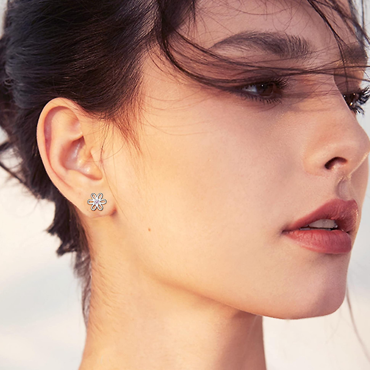 YADOCA 10 Pairs Hypoallergenic Surgical Steel Stud Earrings for Women Girls CZ Heart Butterfly Flower Stud Earrings Set