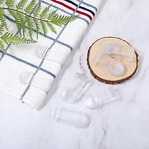 KALIONE 8 Pcs Towel Clips for Kitchen Hand Towel Clips Towel Clamps Chair Towel Clips for Bathroom Towel Rods Kitchen Towel Clips Bathroom Towel Rack Clothing Towel Clip (Transparent)