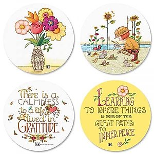 Mary Engelbreit Inspirations Seals (4 Designs), 1 1/2" Diameter; 24 Envelope Seals
