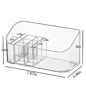 DiiuuAII Makeup Organizer, Small Clear Cosmetic Display Case, Removable Layered Plastic Clear Tabletop Holder Stand For Cosmetic, Perfume, Lotions Skin Care, Makeup Brushes, Lipsticks