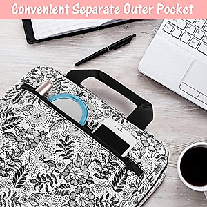 COLAZ Large Bible Cover for Women Bible Carrying Case to Church Durable Oxford Bag with Handle, Perfect Bible Case for Women as Gift （Sunflower）