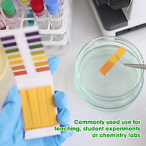 Handepo 50 Pack pH Test Strips 1-14 Universal pH Test Paper Full Range Litmus Test Paper Strips pH Test 4000 Strips for Teaching, Student, Chemistry Experiment, Saliva Urine Water Soil