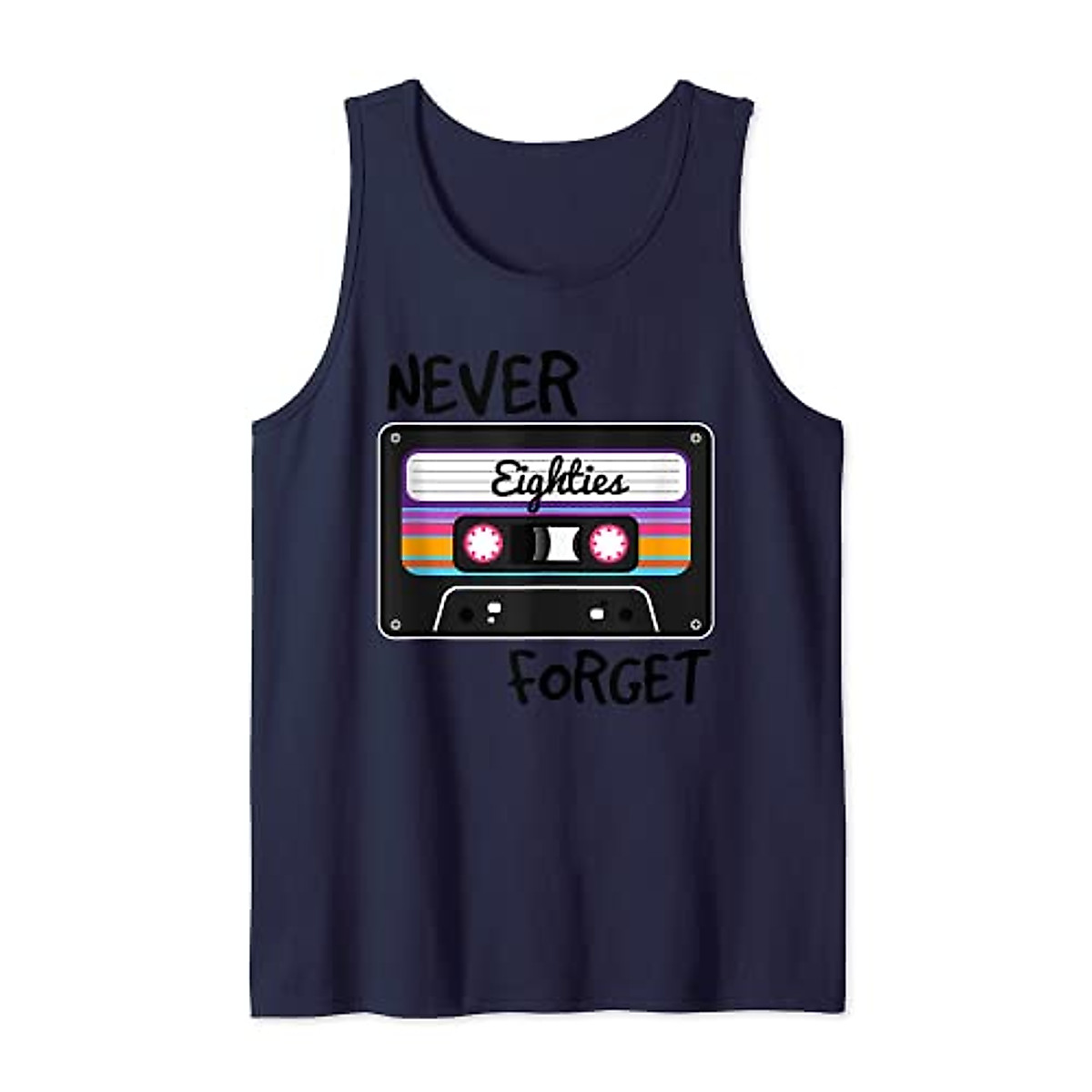 Never Forget Eighties Vintage Cassette Tape Stocking Stuffer Tank Top