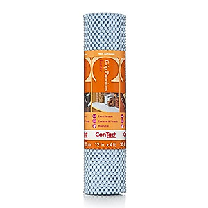 Con-Tact Brand Grip Premium Thick Non-Adhesive Shelf and Drawer Liner, 12 in. x 4 ft, Sky