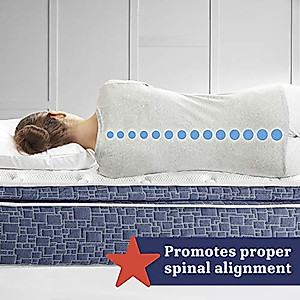 12 Inch Plush Pillow Top Hybrid Mattress, Gel Memory Foam and Innersping Support, Plush Feel, Full