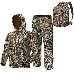 TIDEWE Hunting Clothes (Next Camo G2 Size L) & Hunting Backpack